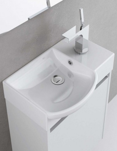 Mueble Slim Curvo Avila Dos - fondo reducido y lavabo curvo