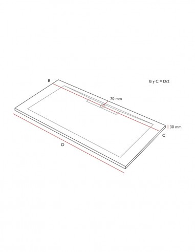 Plato ducha rectangular rejilla inox - SLIDER de Bathplus