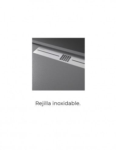 Plato ducha rectangular rejilla inox - SLIDER de Bathplus